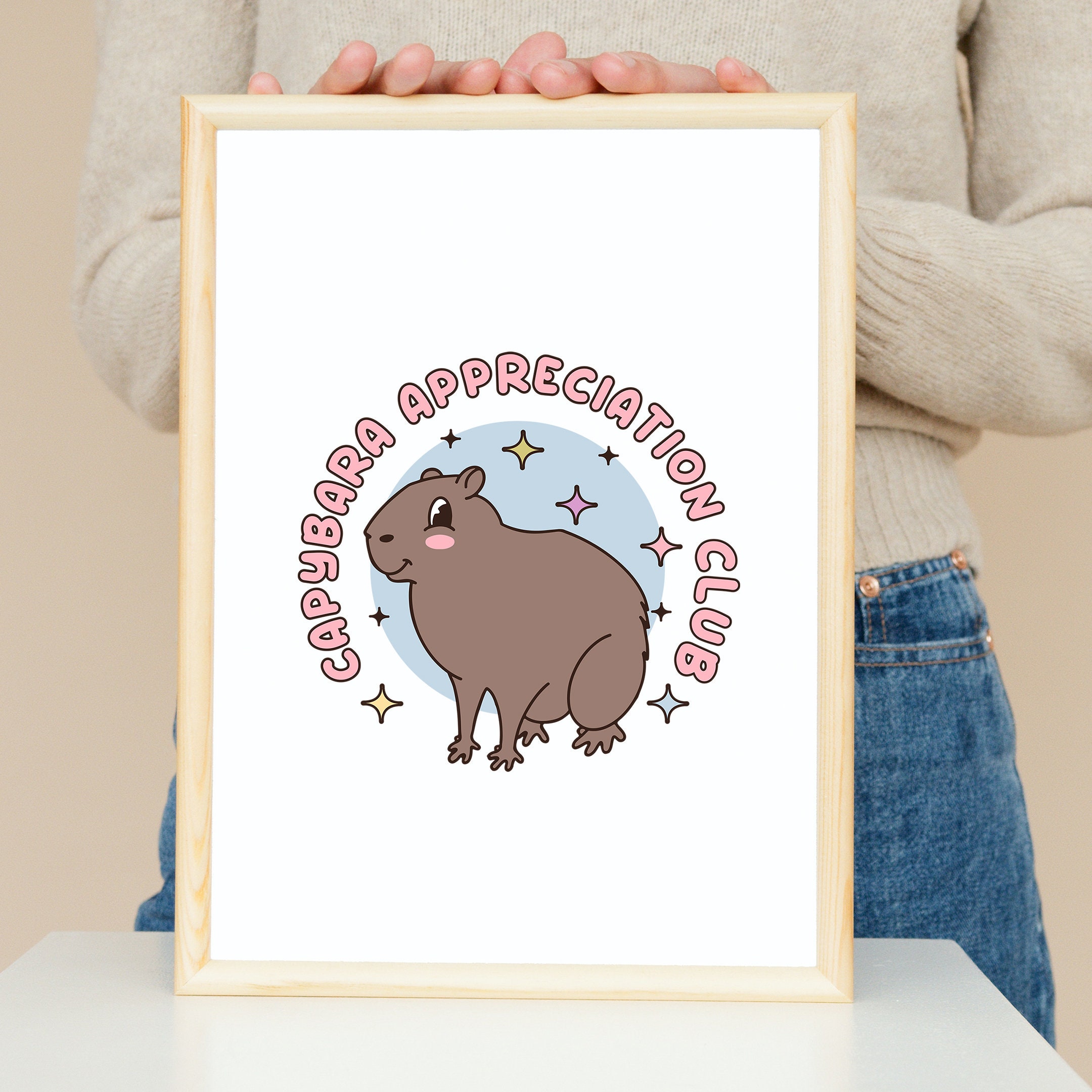 Kawaii Capybara Fan Club SVG, Cute Animal Shirt Design, Birthday Gift ...