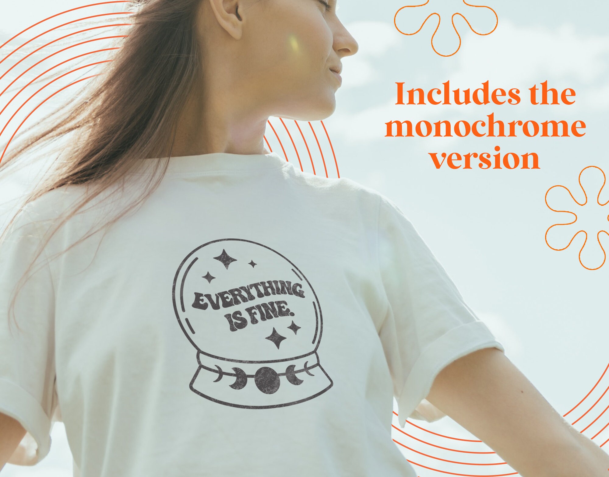 Crystal Ball With Moon Phases Svg, Witchy Cute Fortune Teller Png ...