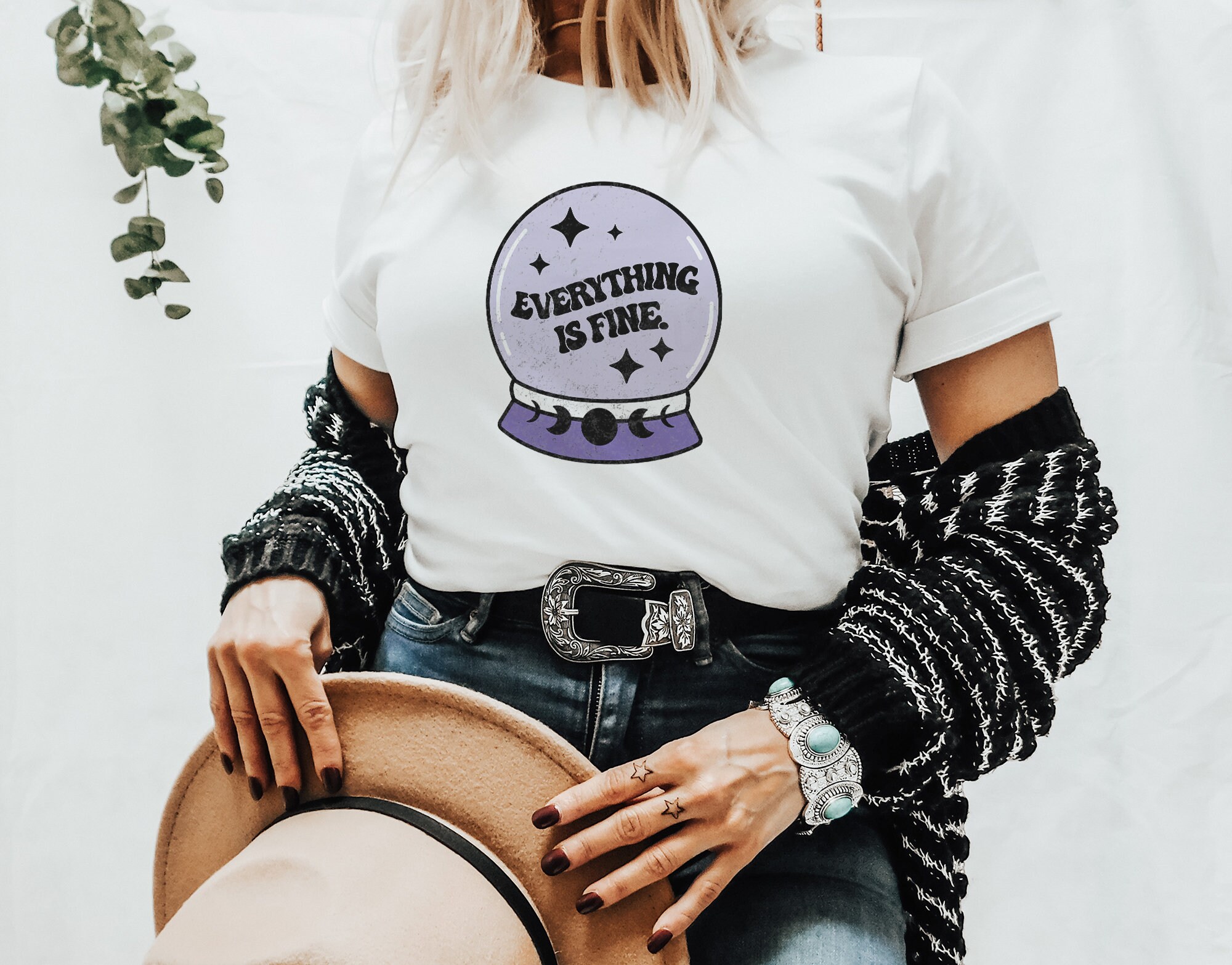 Crystal Ball With Moon Phases Svg, Witchy Cute Fortune Teller Png ...