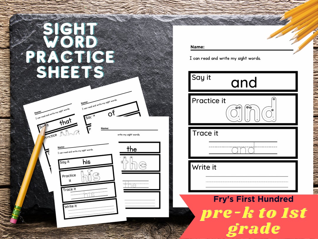 Sight Word Practice, Kindergarten Sight Words, 1st Grade Sight Words ...