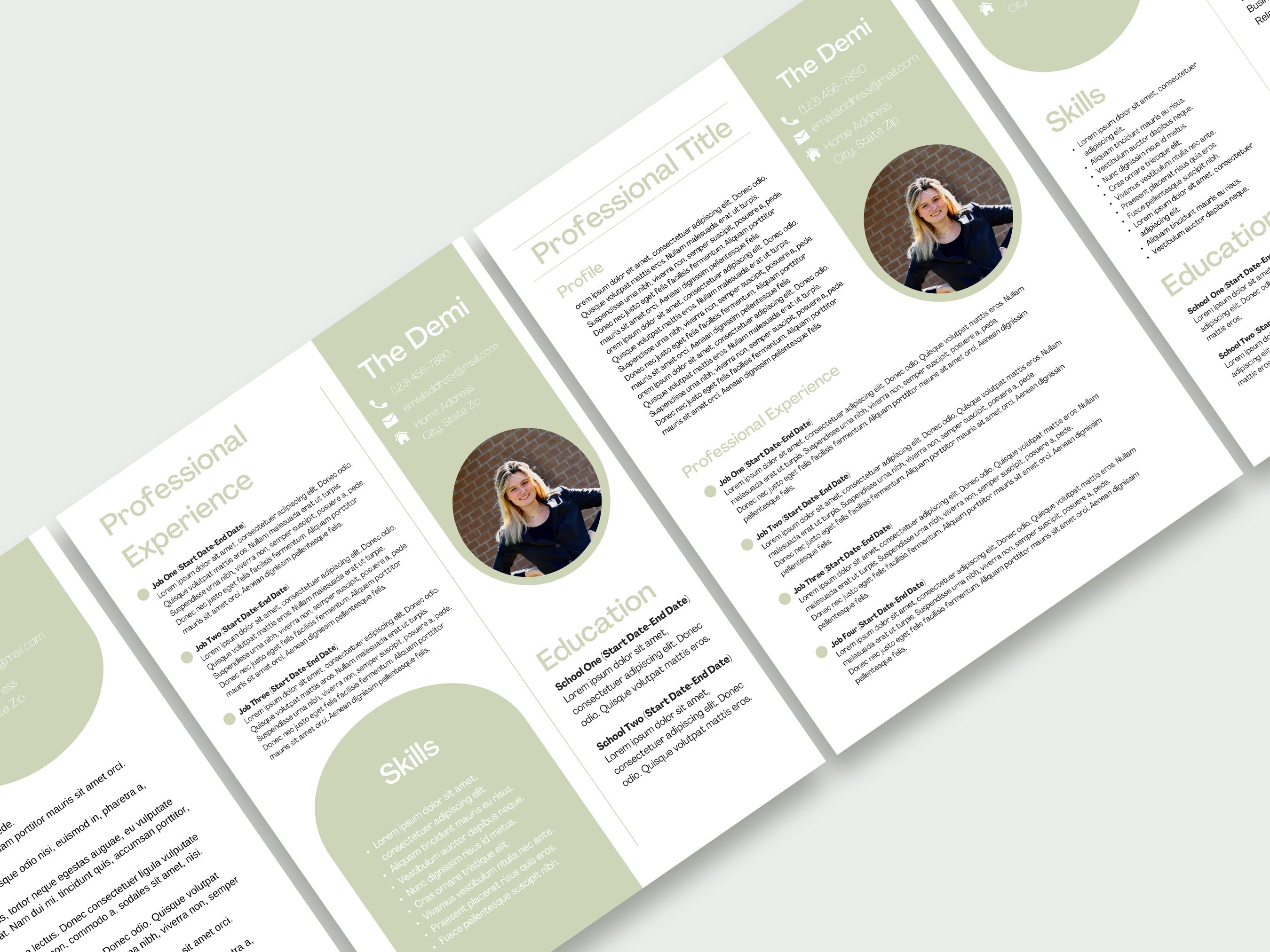 The Demi Mint Green, Canva Resume and Cover Letter Template Suite - Etsy