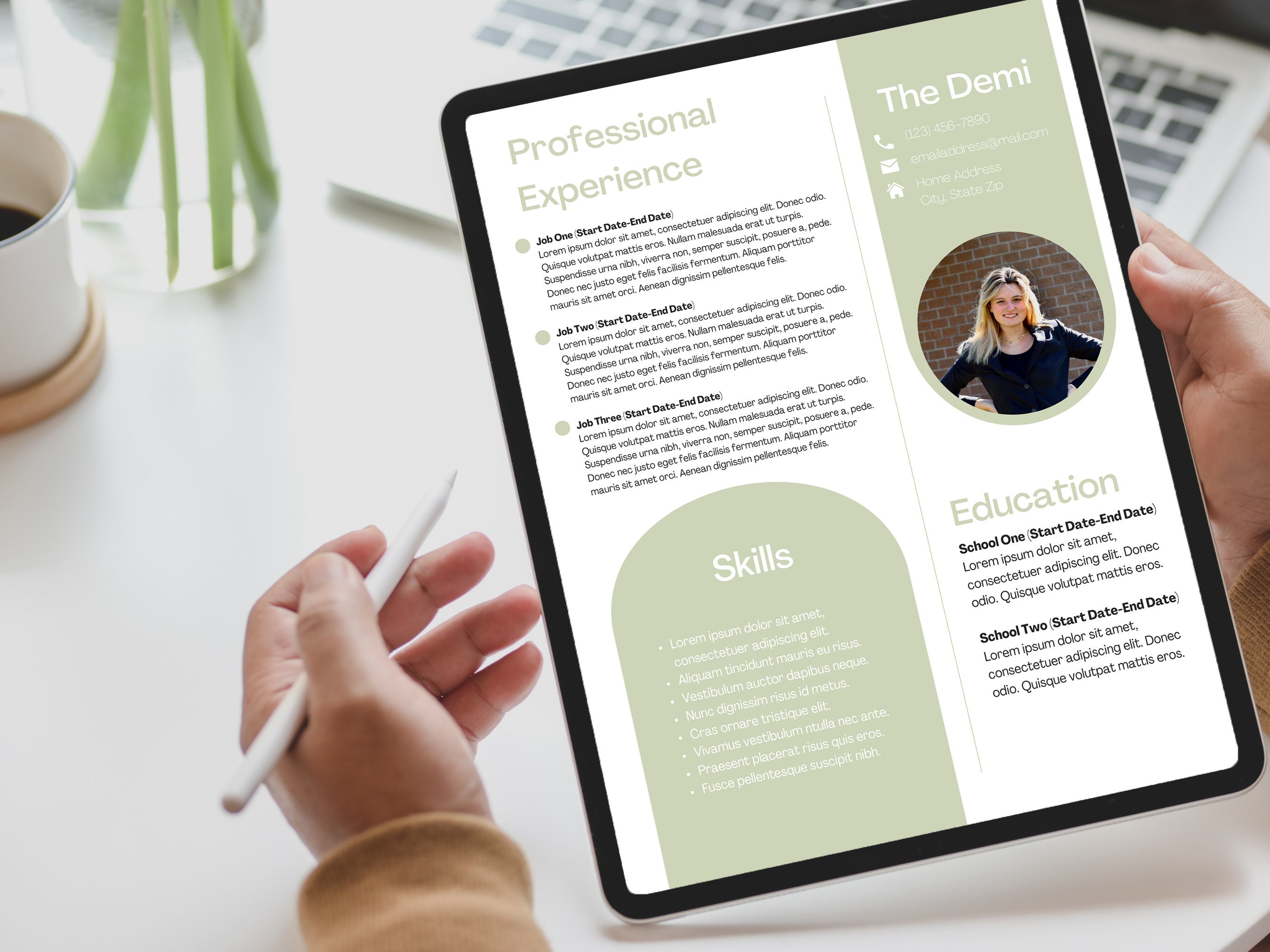 The Demi Mint Green, Canva Resume and Cover Letter Template Suite - Etsy
