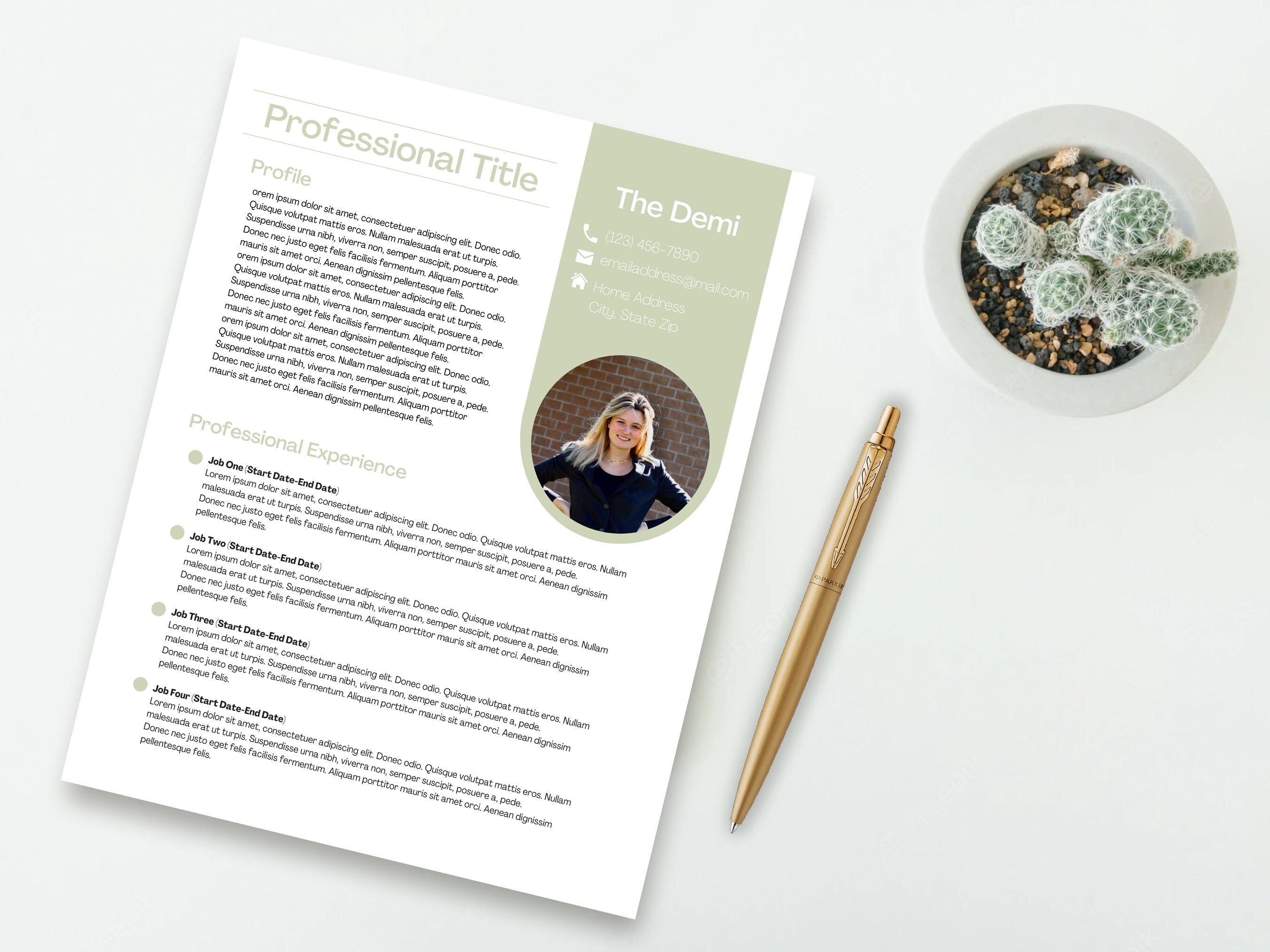 The Demi Mint Green, Canva Resume and Cover Letter Template Suite - Etsy