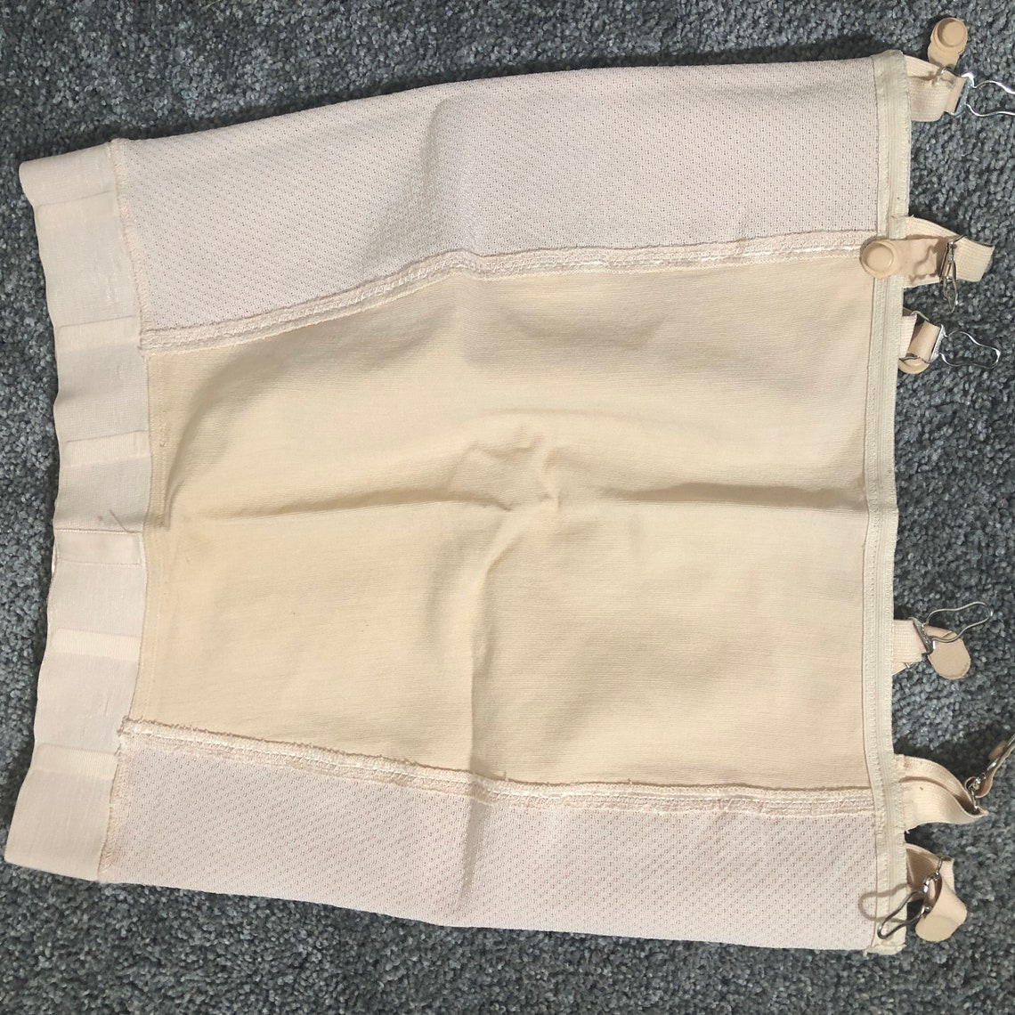 Vintage Shell Pink Bombshell Girdle With Garter Clips - Small - Etsy