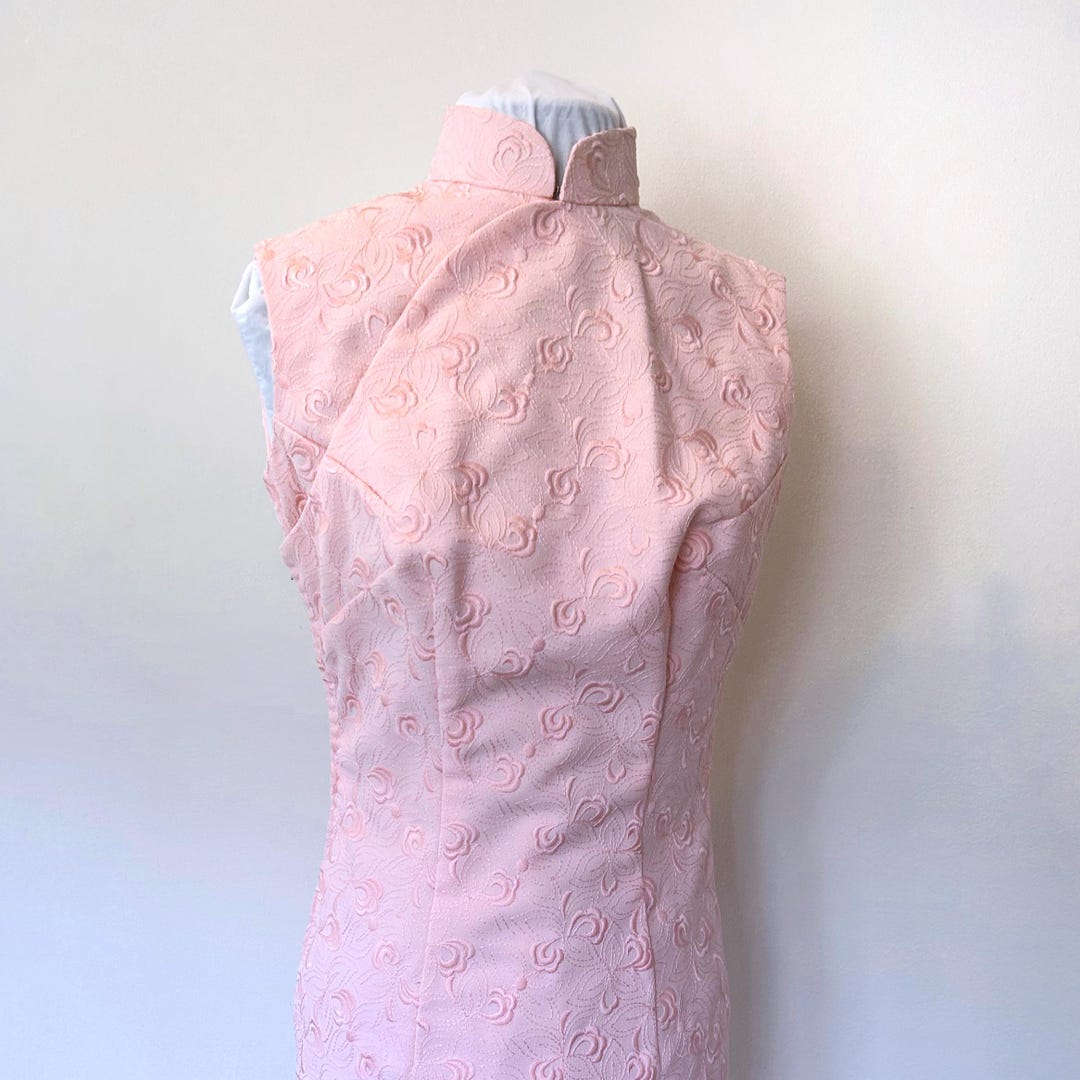 Custom Baby Pink Cheongsam Dress Chinese 1960s Bombshell S to M - Etsy