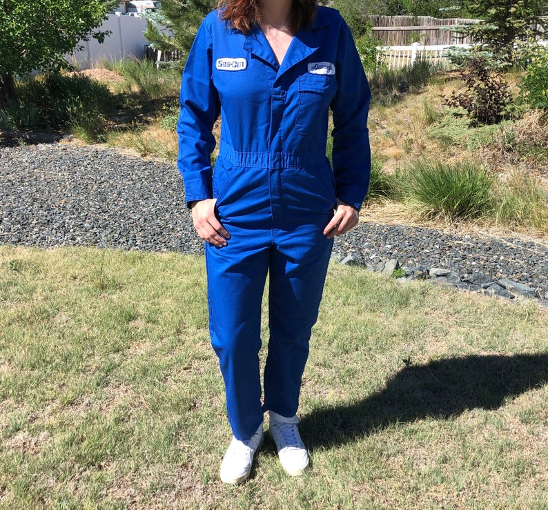 Vintage Unisex Blue Utility Coverall Overall - Etsy
