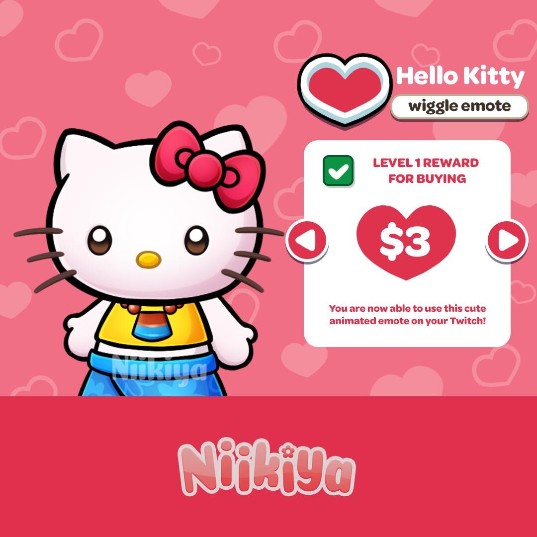 Kitty Island Wiggle Animated Emote - Twitch & Discord || Twitch Emotes ...