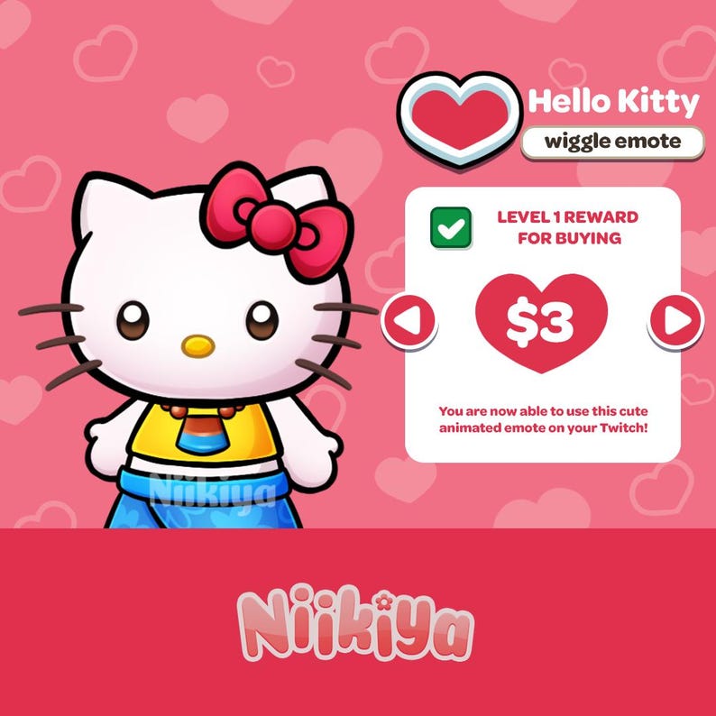 Kitty Island Wiggle Animated Emote - Twitch & Discord || Twitch Emotes ...