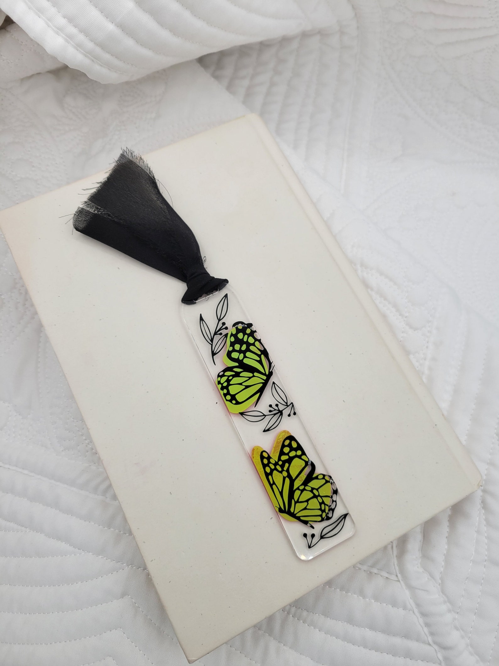 Acrylic Bookmark With Vinyl and Ribbon | Butterfly Bookmark | Bookworm ...