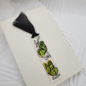 Acrylic Bookmark With Vinyl and Ribbon | Butterfly Bookmark | Bookworm ...
