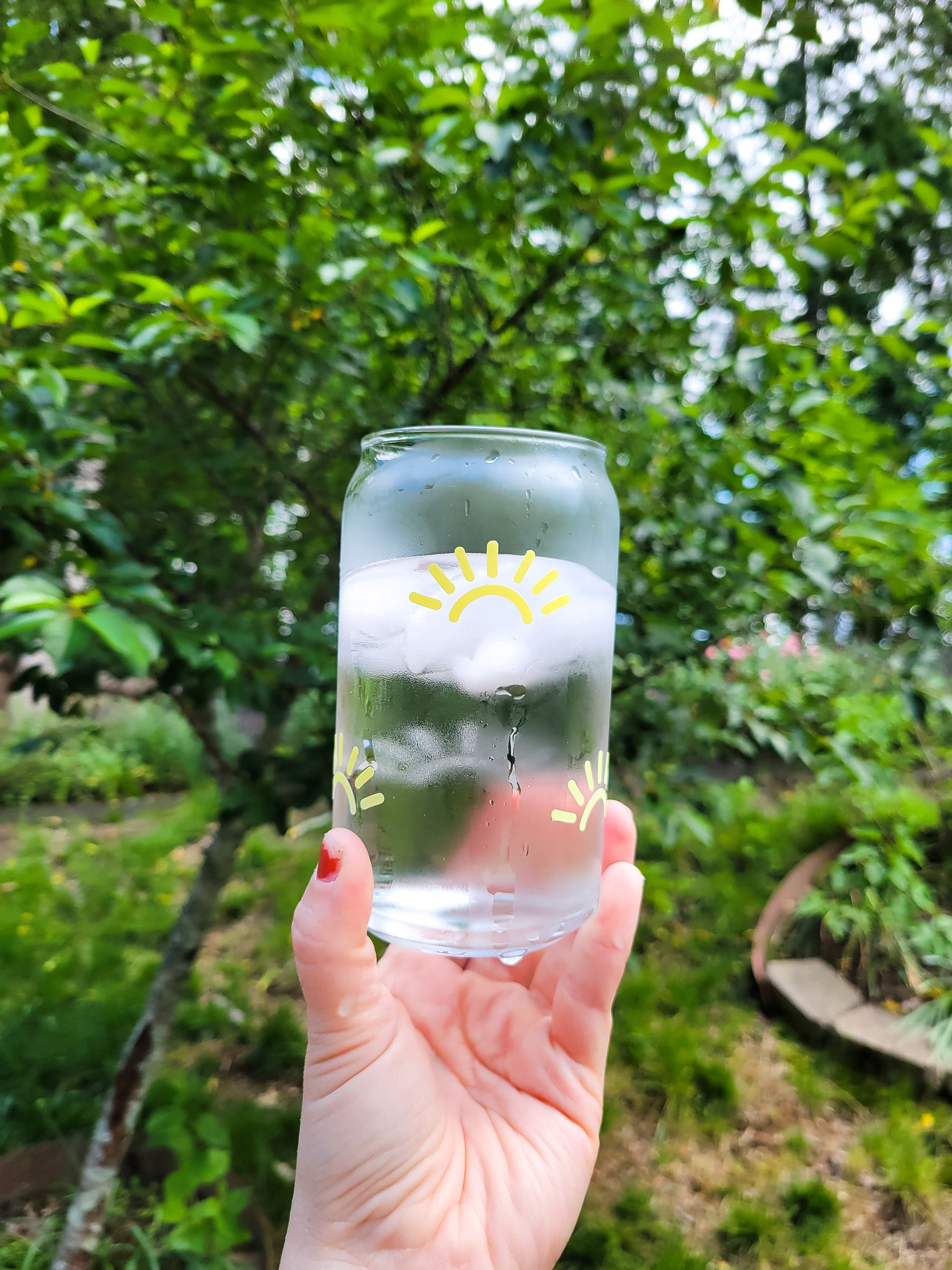 Color Changing Glass Cup Sun Beer Glass Can Yellow Color Changing Cup ...