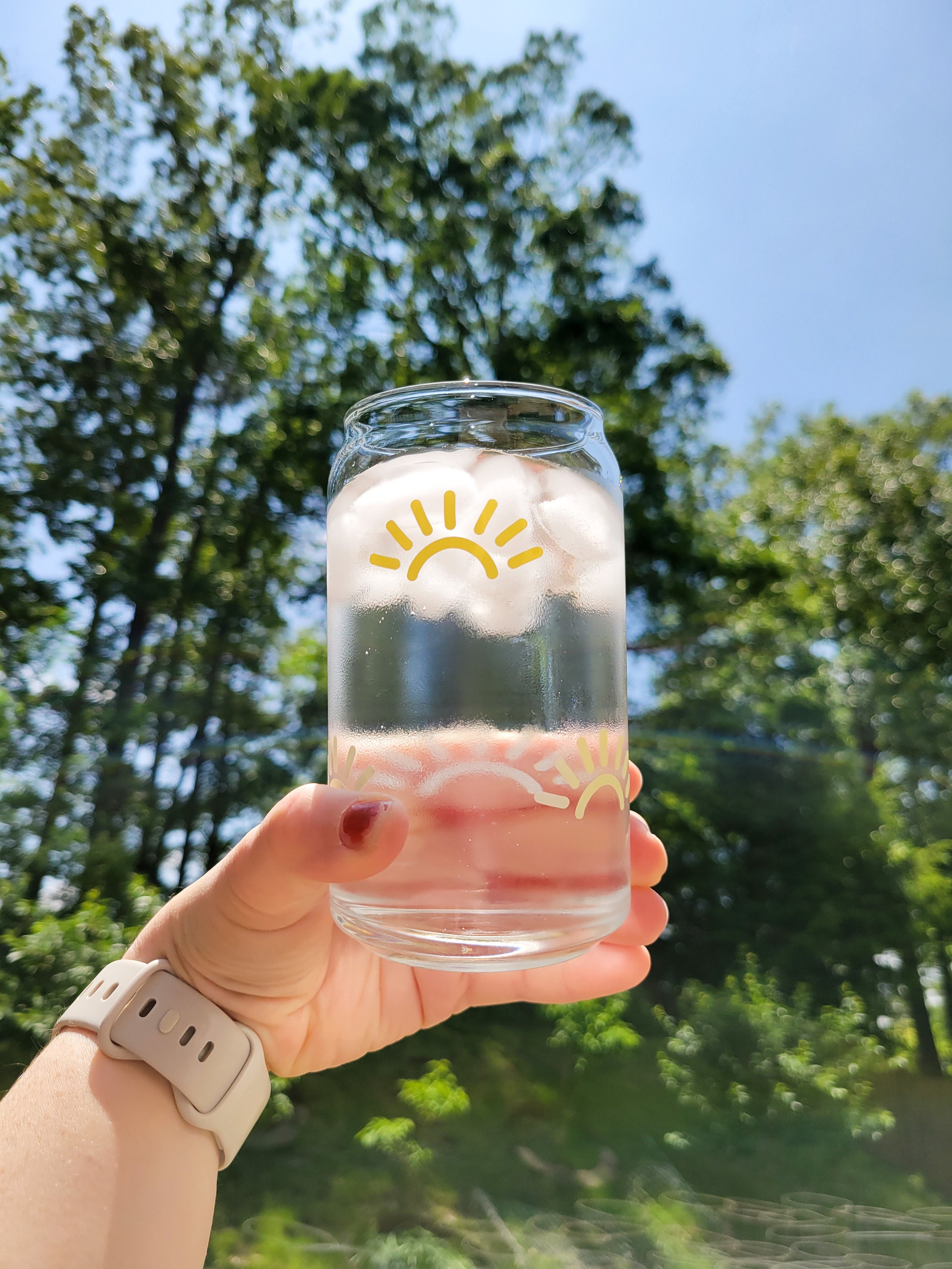Color Changing Glass Cup | Sun Beer Glass Can | Yellow Color Changing ...