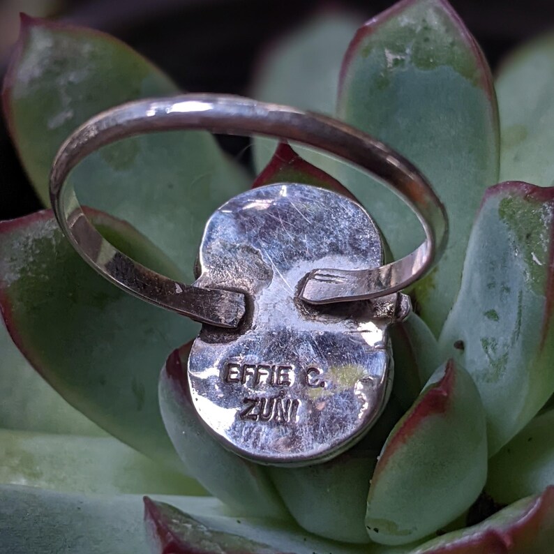 Effie C Turqoise Snake Silver Ring, Artist Signed - Etsy