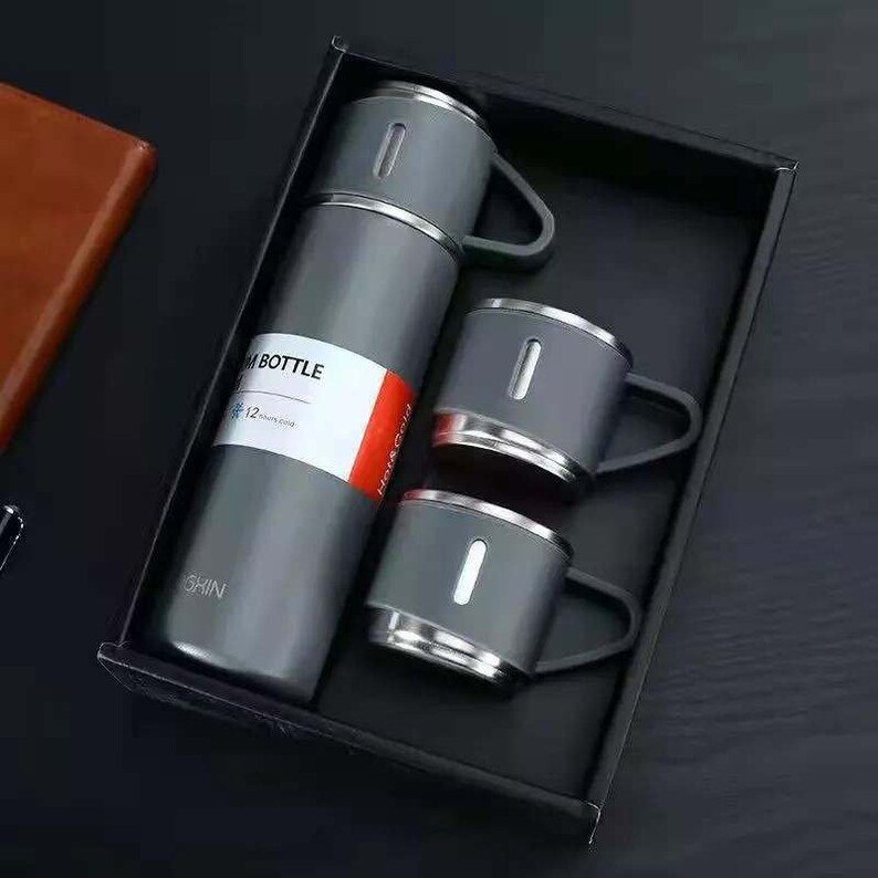 Vacuum Stainless Steel Flask Set - Etsy