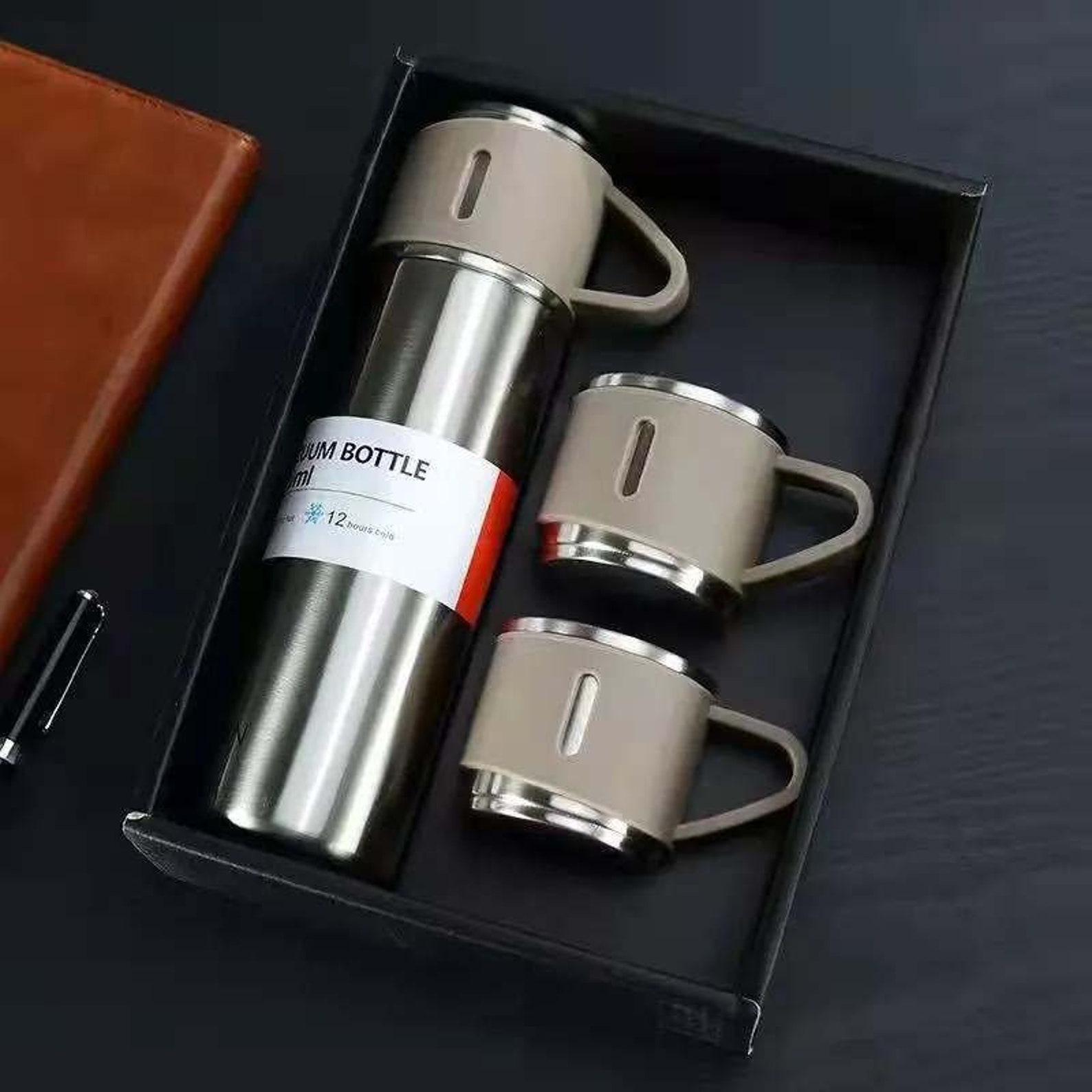 Vacuum Stainless Steel Flask Set - Etsy