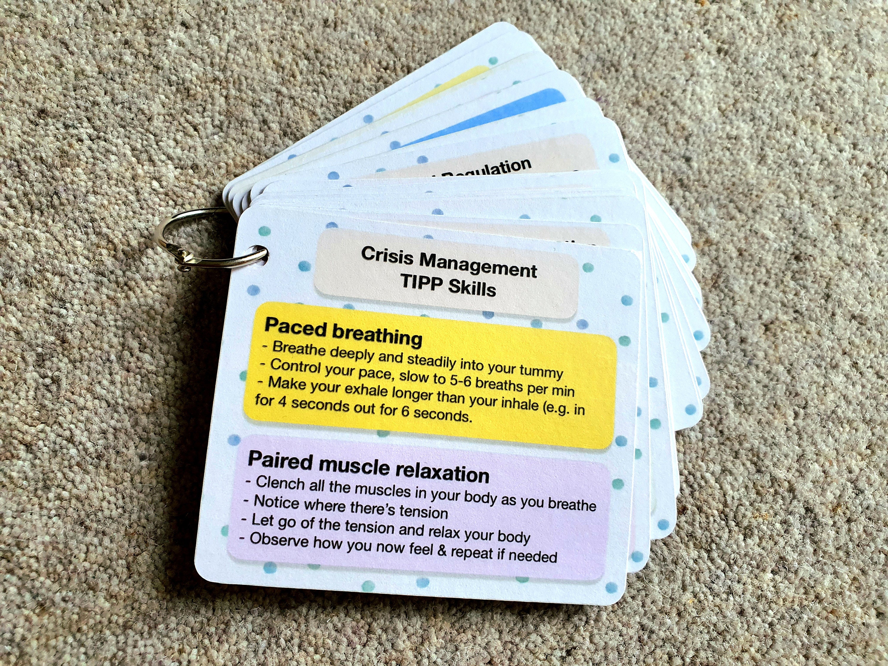 DBT Skills Flashcards | Laminated 250gsm Card| Mental Health Therapy ...