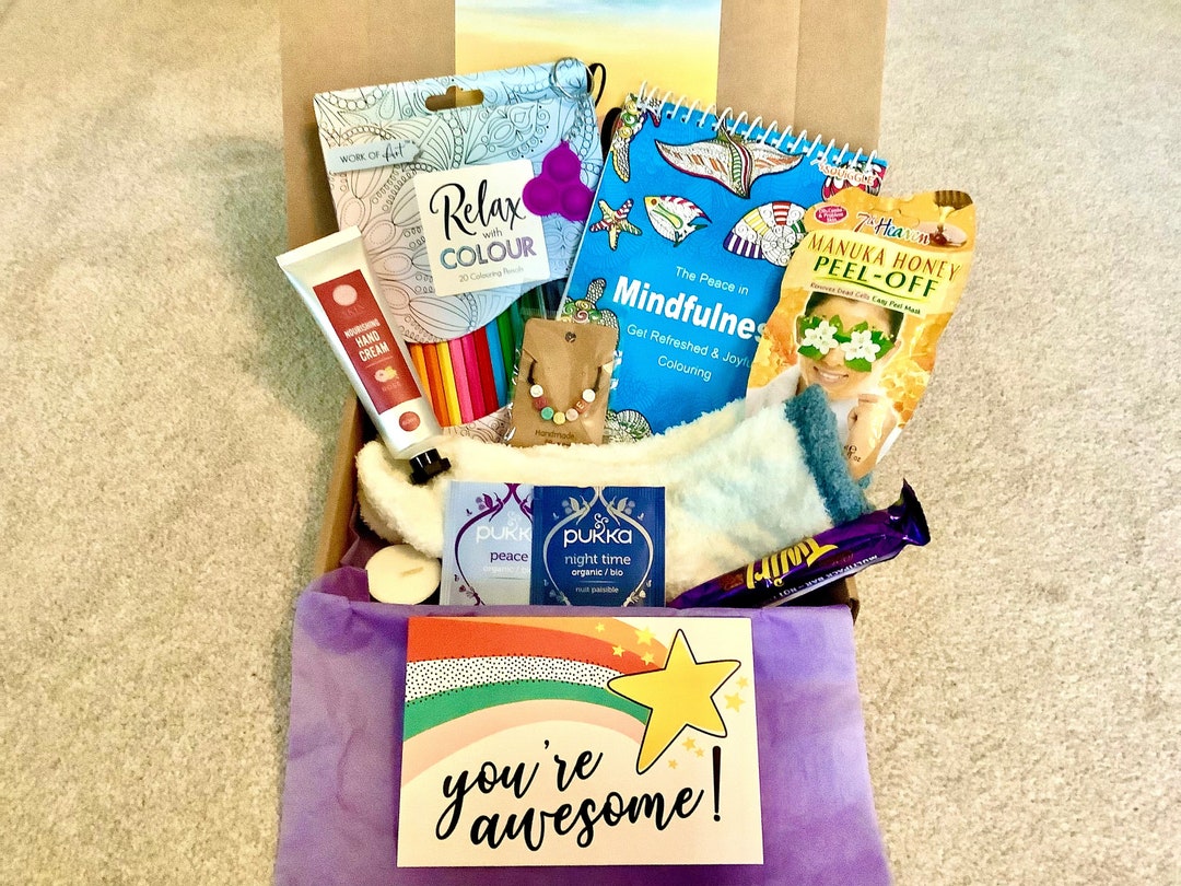 Relaxing Colouring and Pamper Box | Care Box | Mental Health Box ...