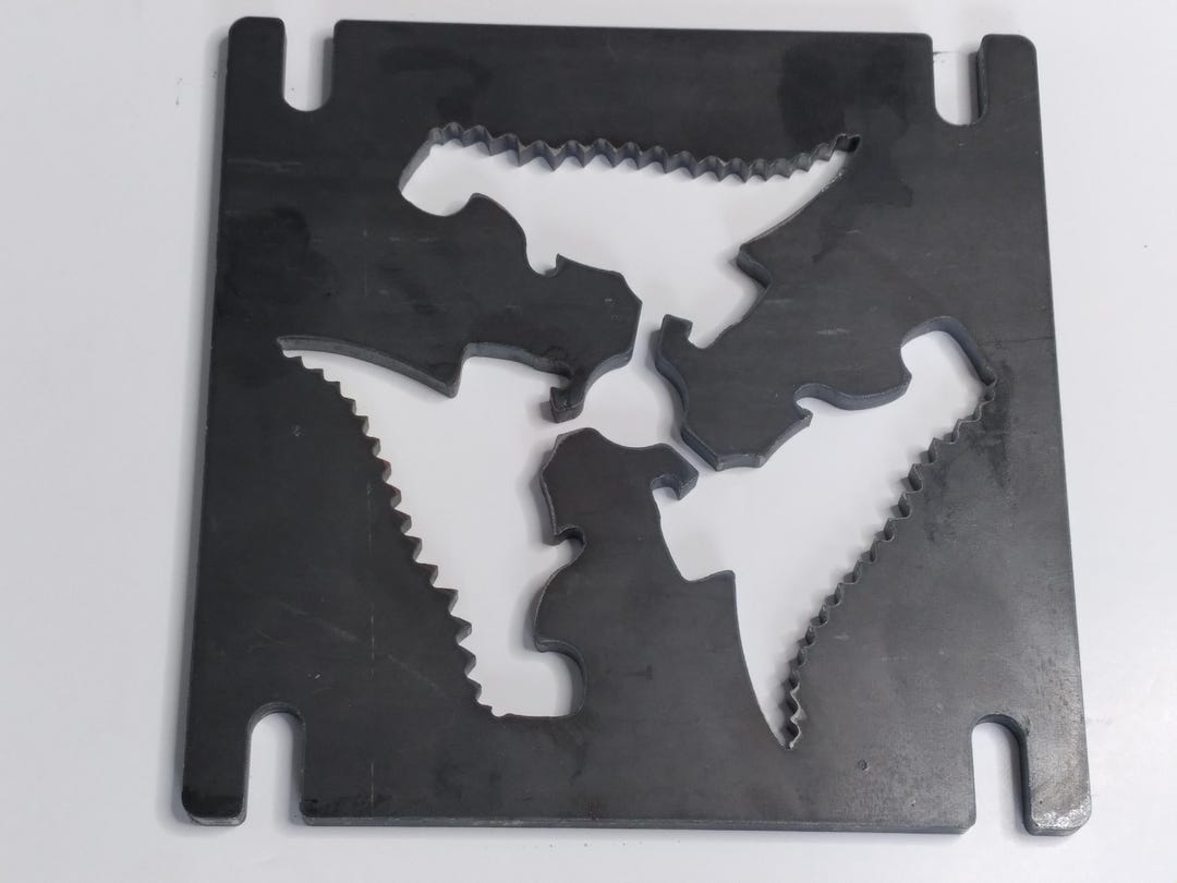 Injection Mold Insert 3 Dinos .DXF File for Lasercutting, Plasmacutting ...