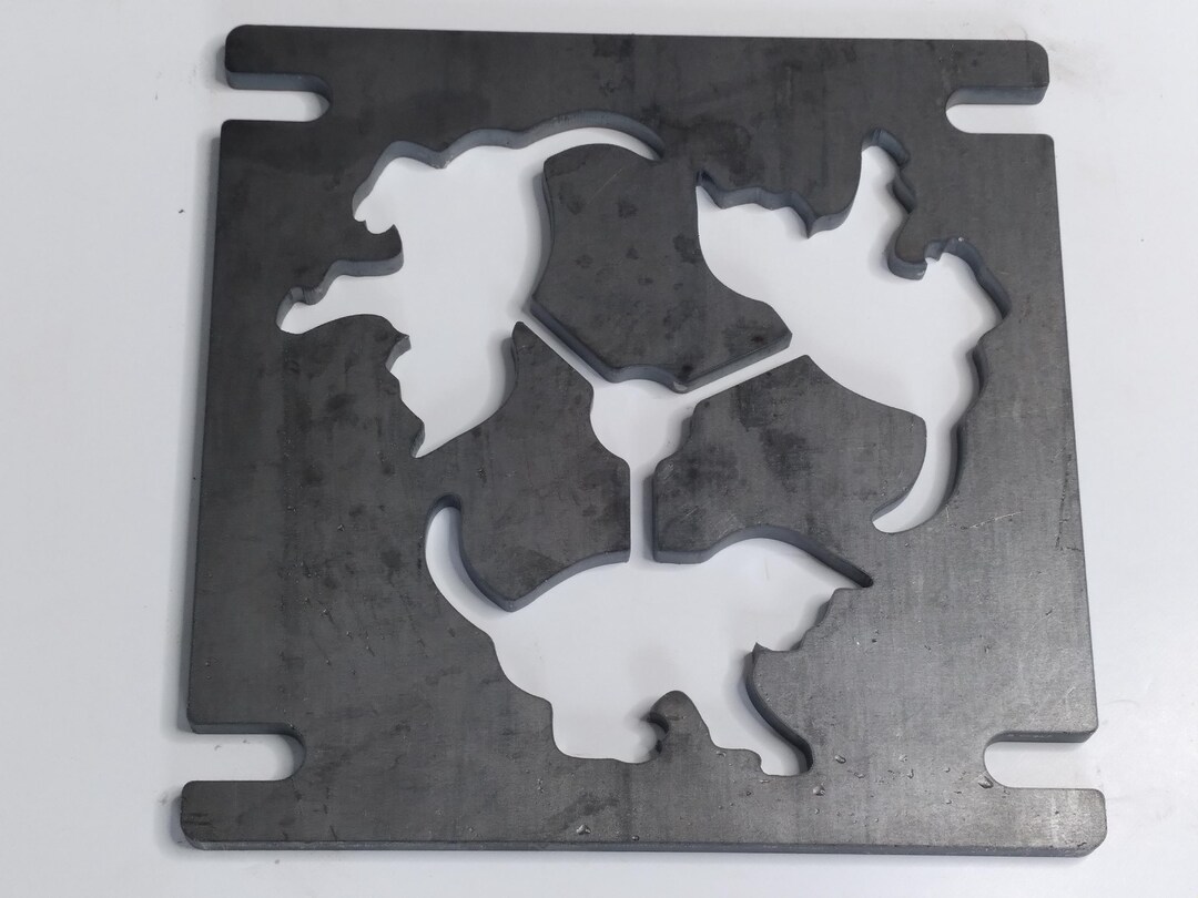 Injection Mold Insert 3 Cats .DXF File for Lasercutting, Plasmacutting ...