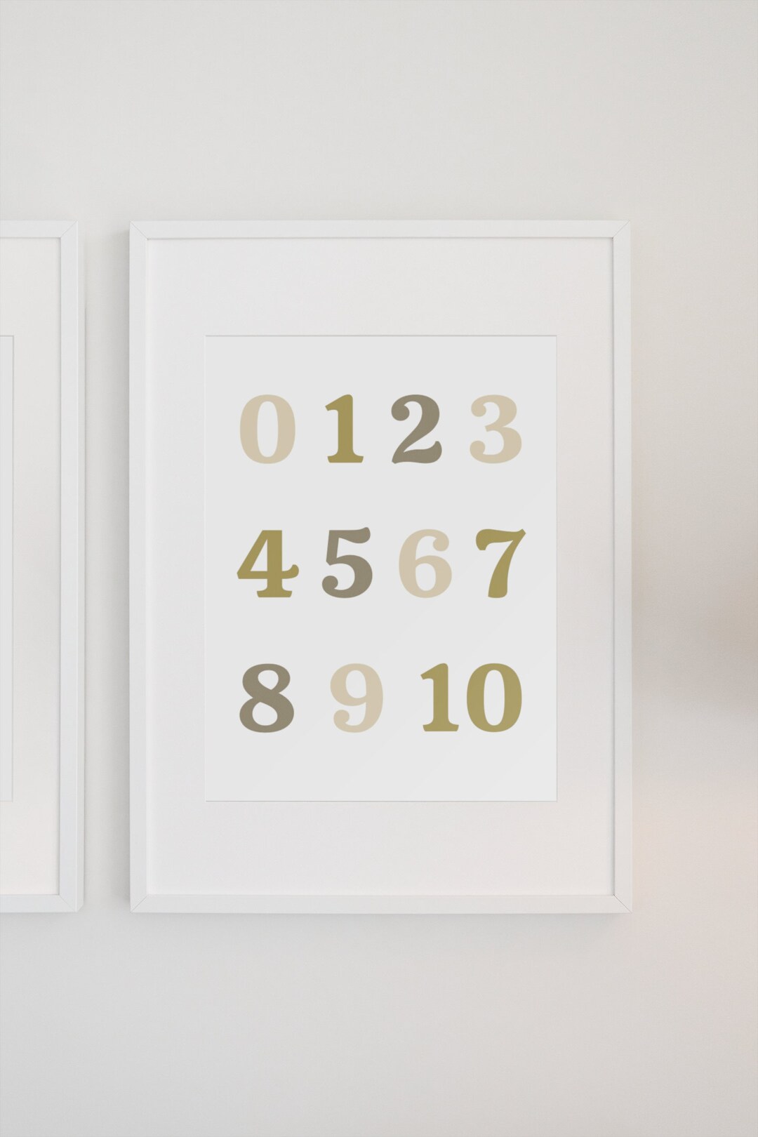Neutral Numbers Wall Art, Printable Nursery Art, Boho Photo Print, Boho ...