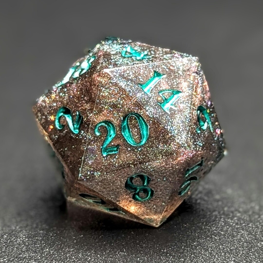 Color Shift Handmade Sharp Edge Resin Polyhedral Single D20 - RPG Dice, TTRPG Dice, Geek Gift - Etsy