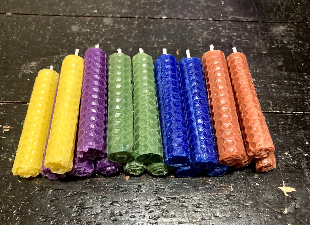 Colored Beeswax Ritual Chime Candles - Etsy