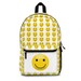 Smiley Faces Backpack - Cute School Bag, Joyful Travel Backpack, Fun ...