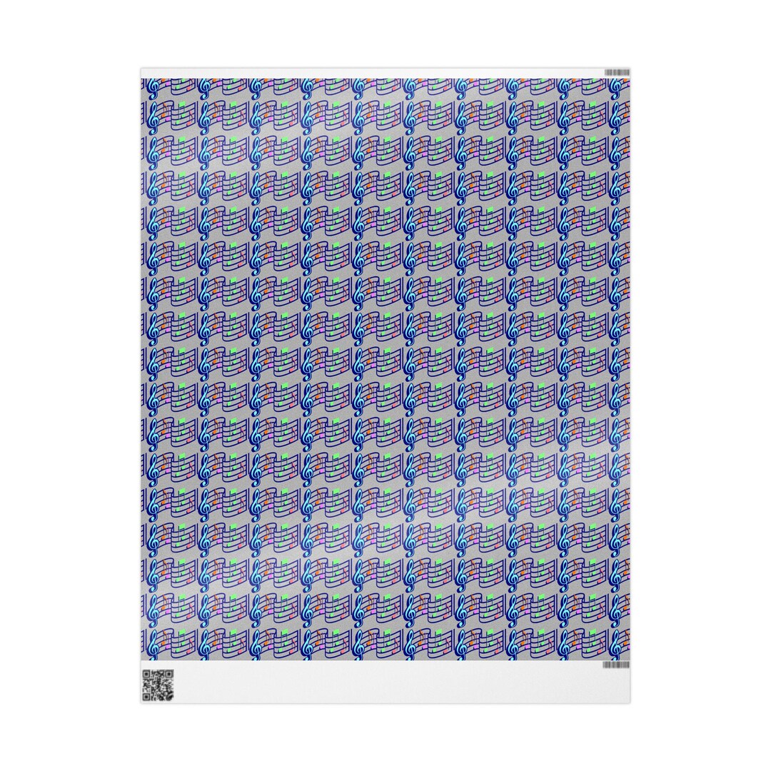 Musical Note Wrapping Paper, Fun Gift Wrap for Music Lovers, Birthday ...