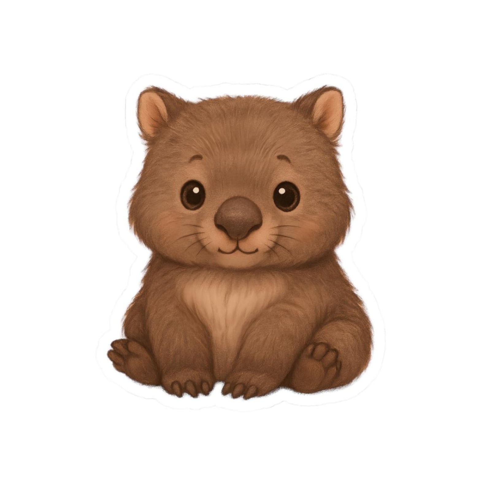 Cute Wombat Kiss-cut Stickers, Animal Sticker Decals for Laptops ...