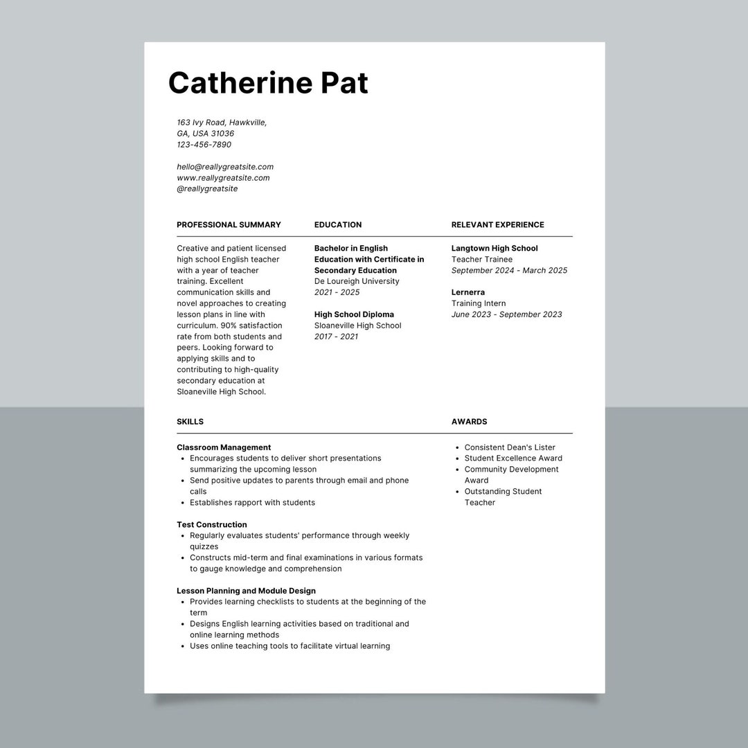 Digital Resume Template Professional Resume Template Editable CV Resume ...
