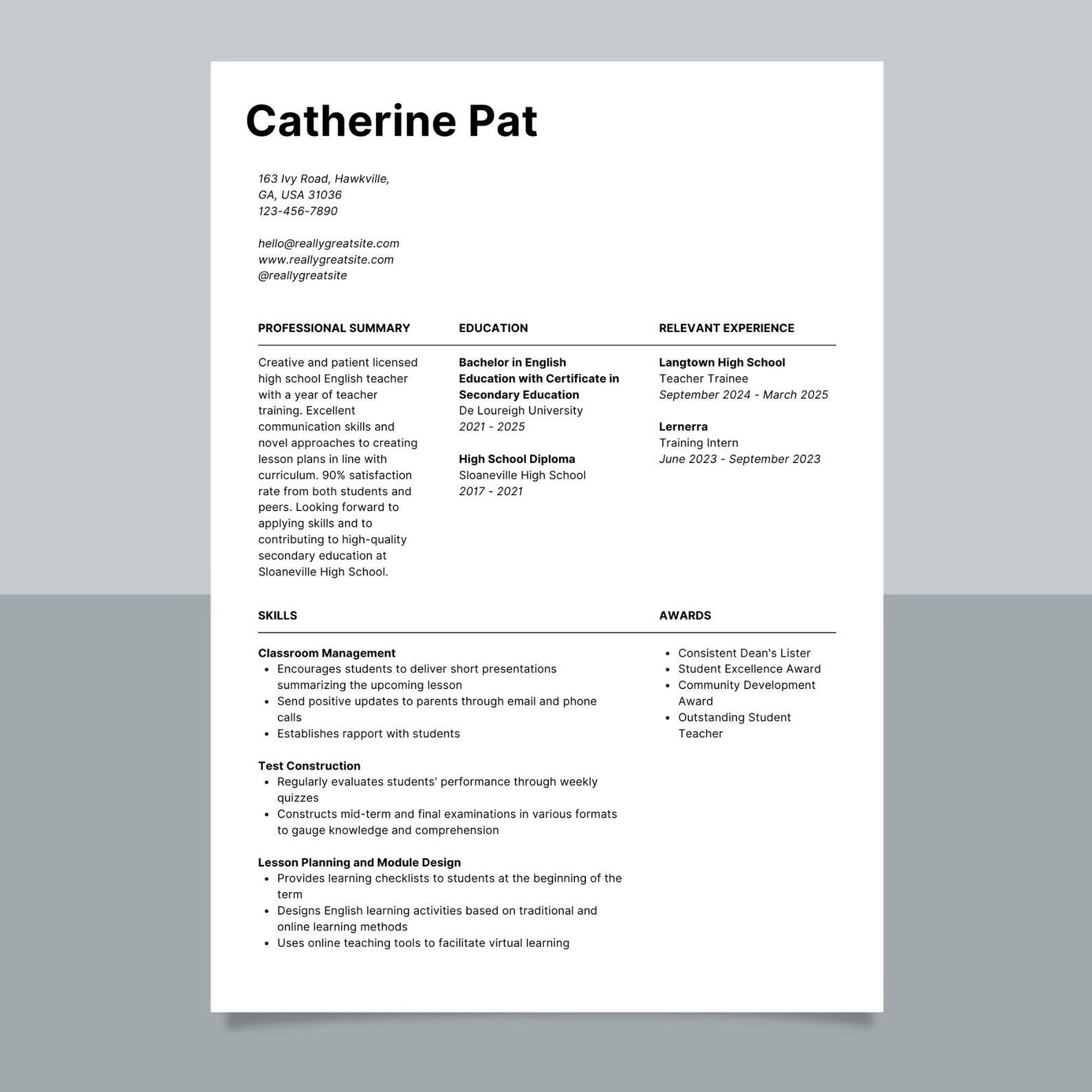 Digital Resume Template Professional Resume Template Editable CV Resume ...
