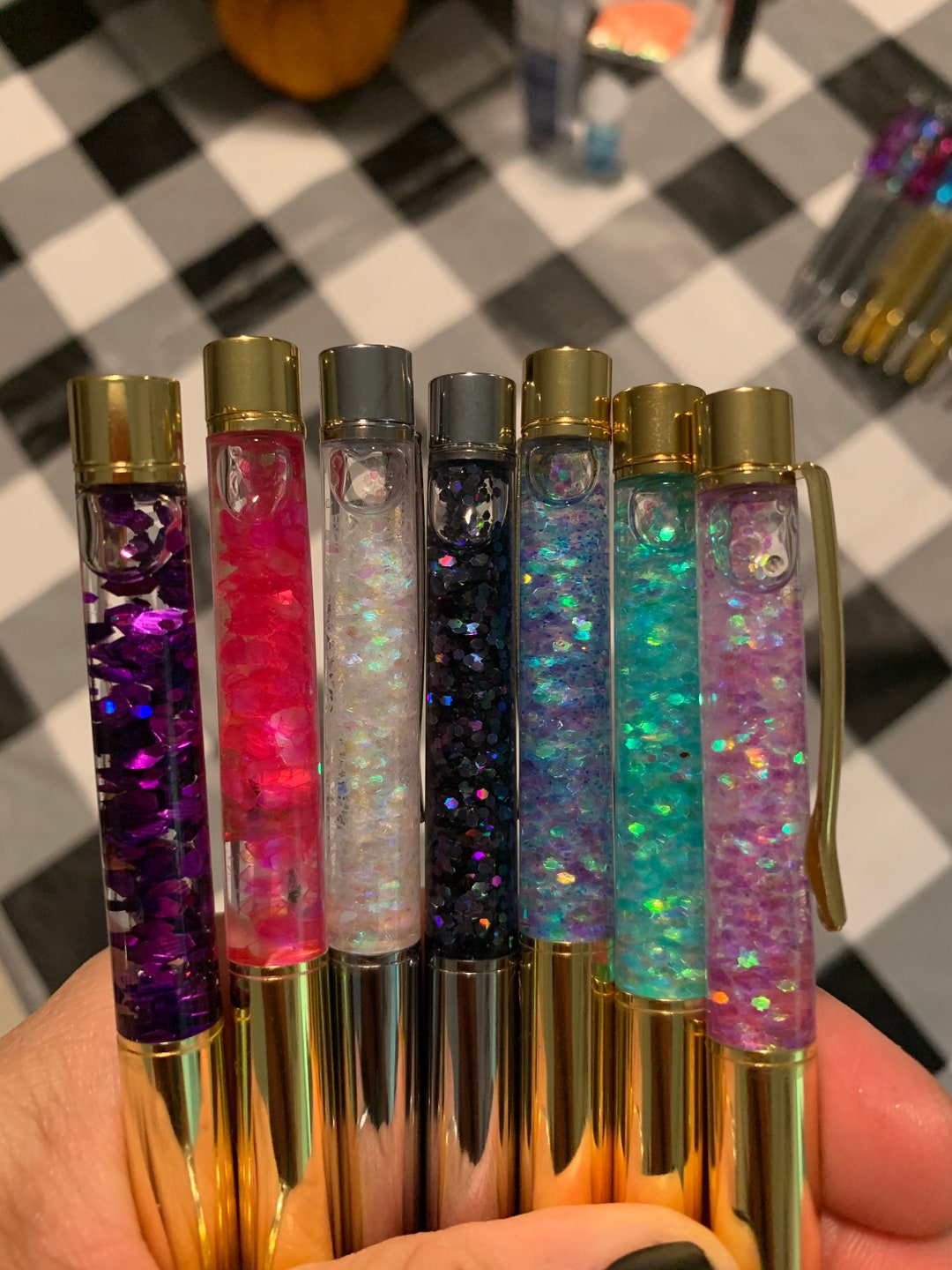 Snow Globe Glitter Pens-floating Glitter Pens-beautiful Pens - Etsy
