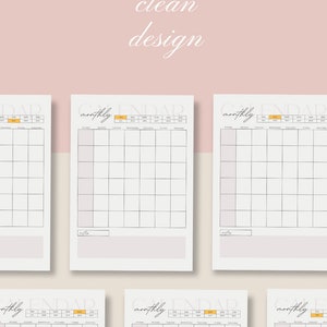 Printable Blank Calendar, Monthly Calendar Template, Blank Calendar ...