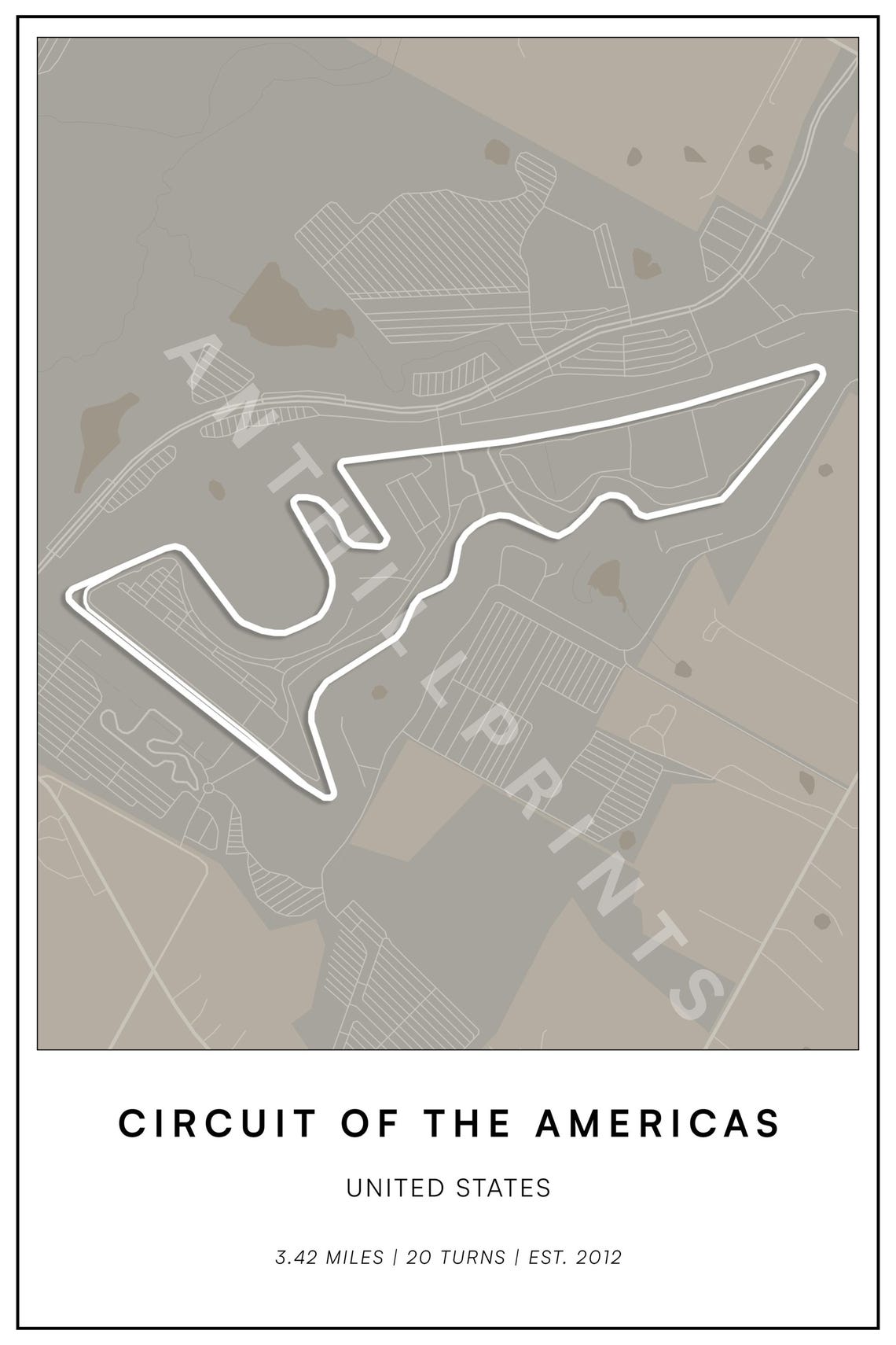 Formula 1 Circuit of the Americas Poster | COTA Belgium F1 Poster ...