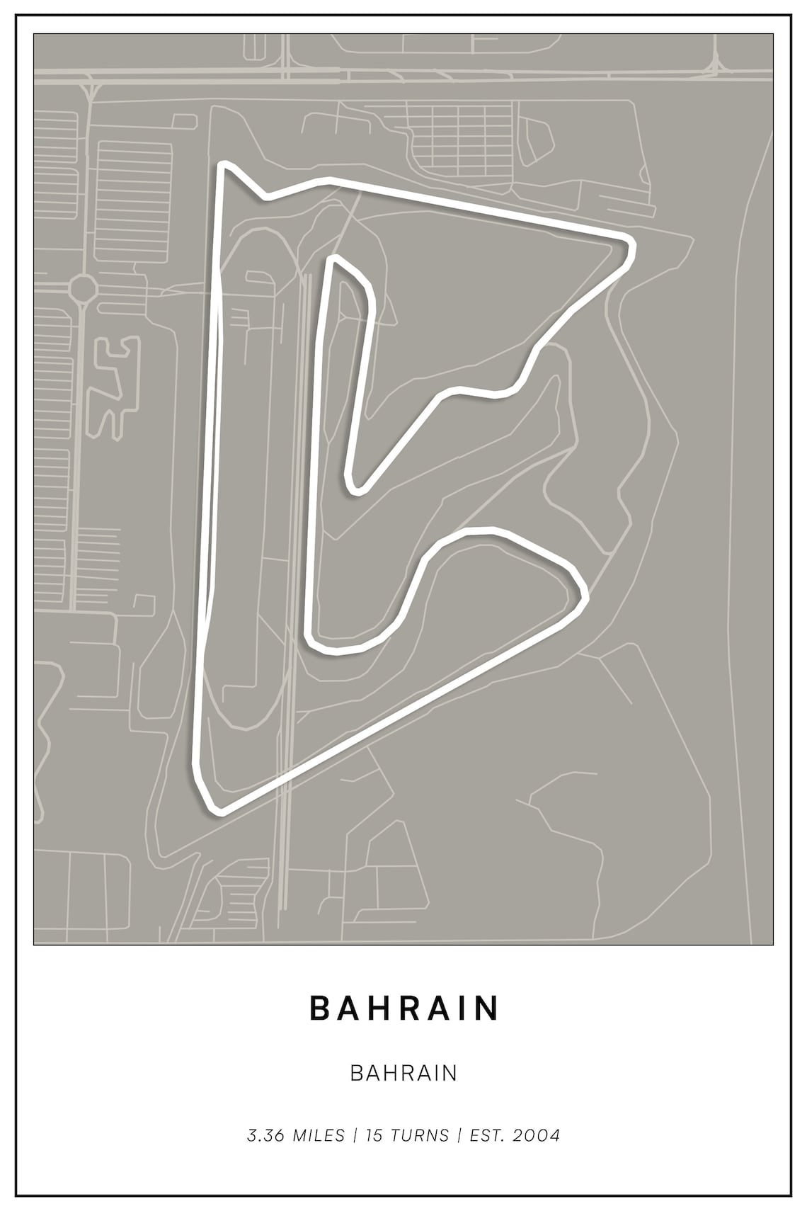 Formula 1 Bahrain Circuit Poster Vintage F1 Poster Series - Etsy