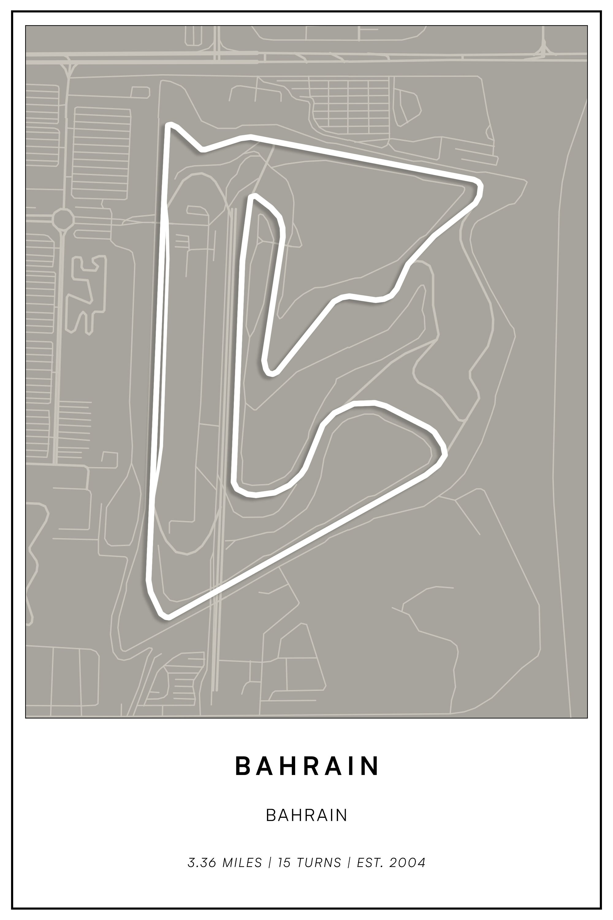 Formula 1 Bahrain Circuit Poster Vintage F1 Poster Series - Etsy