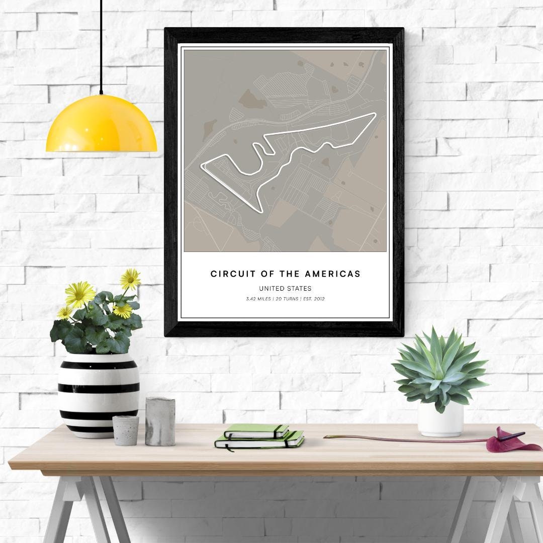 Formula 1 Circuit of the Americas Poster | COTA Belgium F1 Poster ...