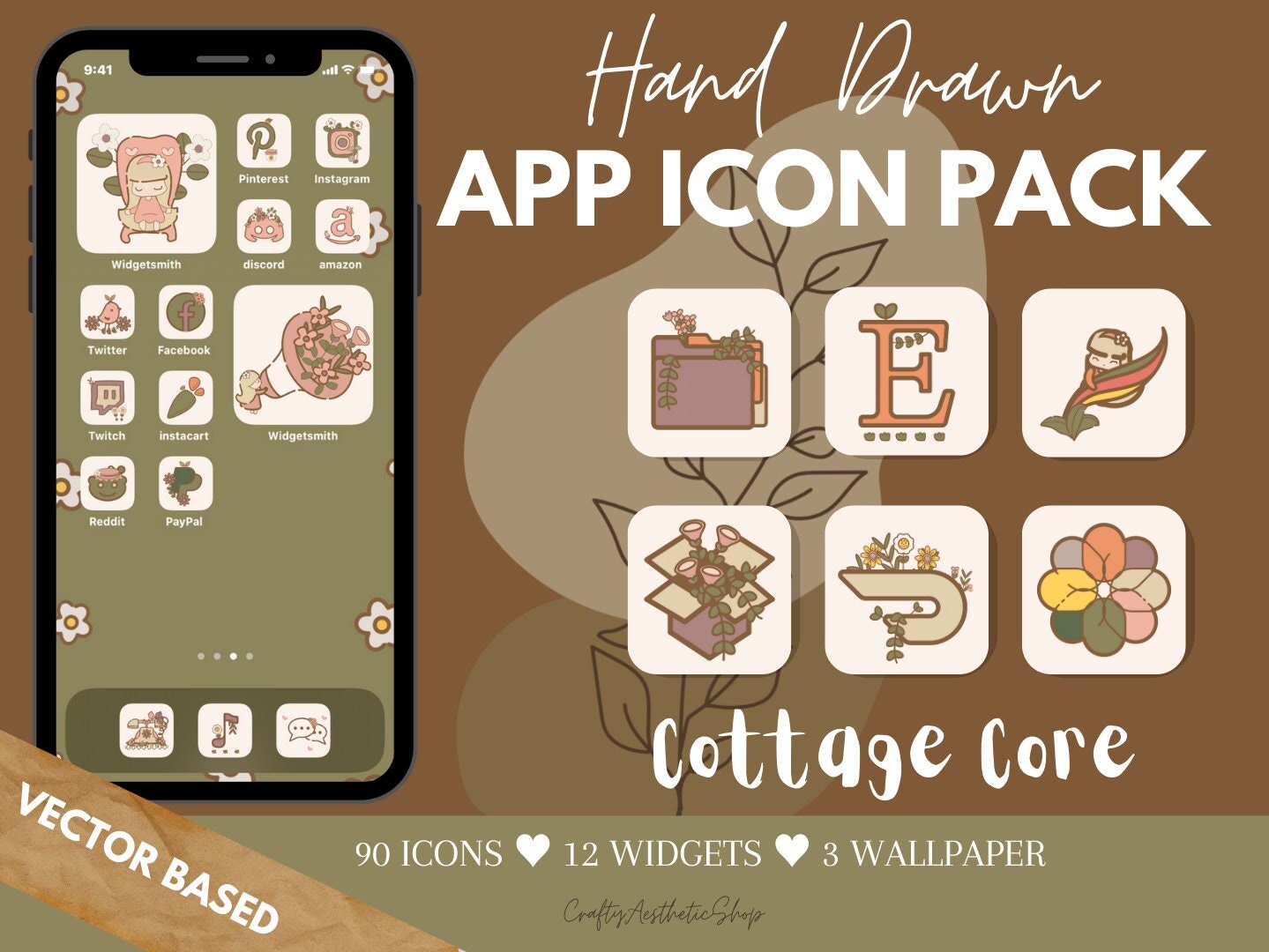 Cottagecore Aesthetic App Icons, Ios Icons, iPhone Icons, Cottagecore ...
