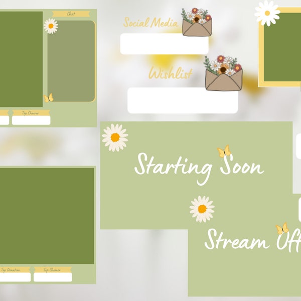 Daisy Twitch Overlay - Etsy