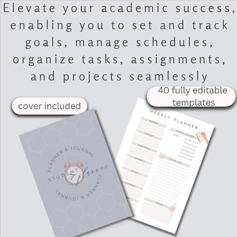 Study Planner | Reading Tracker | Assessments List | Uni Log - Etsy
