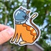 Cute Astronaut Cat Sticker for Cat Lovers Weatherproof, Scratch ...