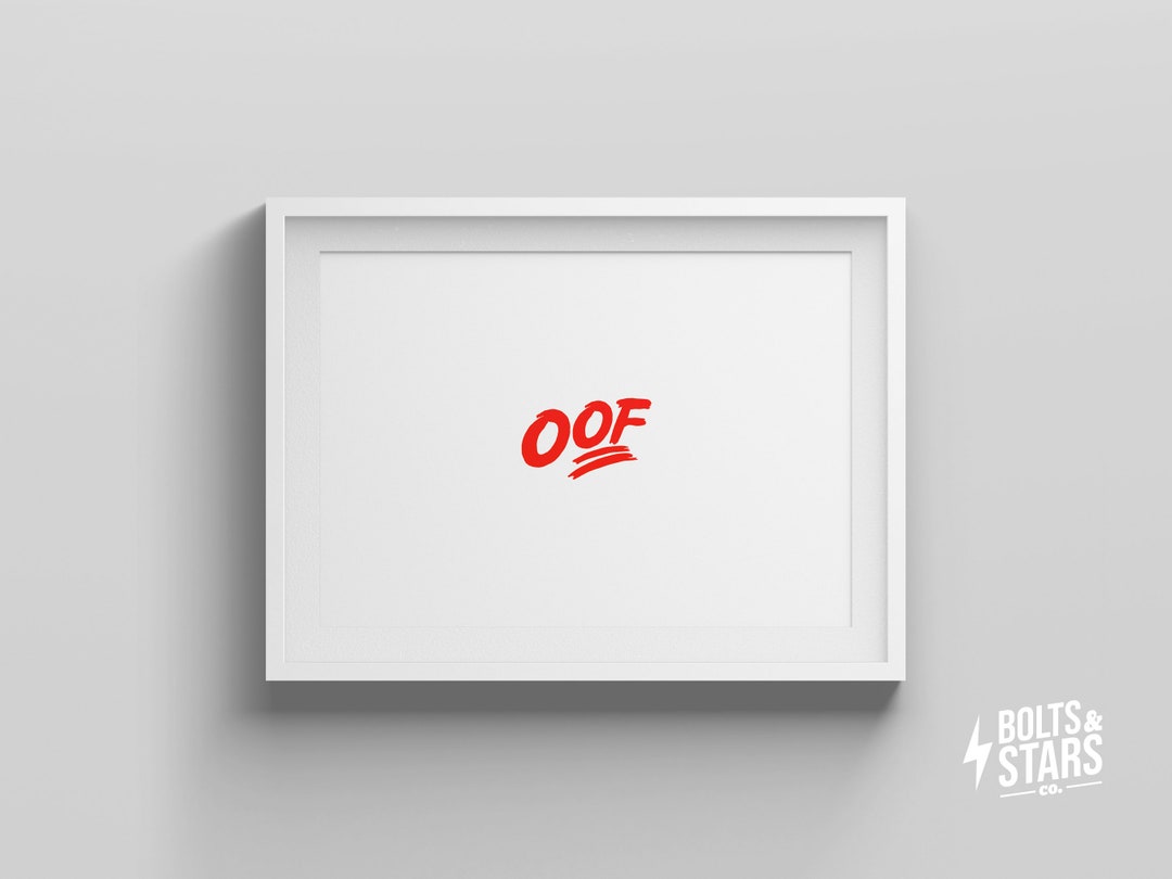 Oof Meme Art Print: Sarcastic Emoji Wall Decor - Etsy