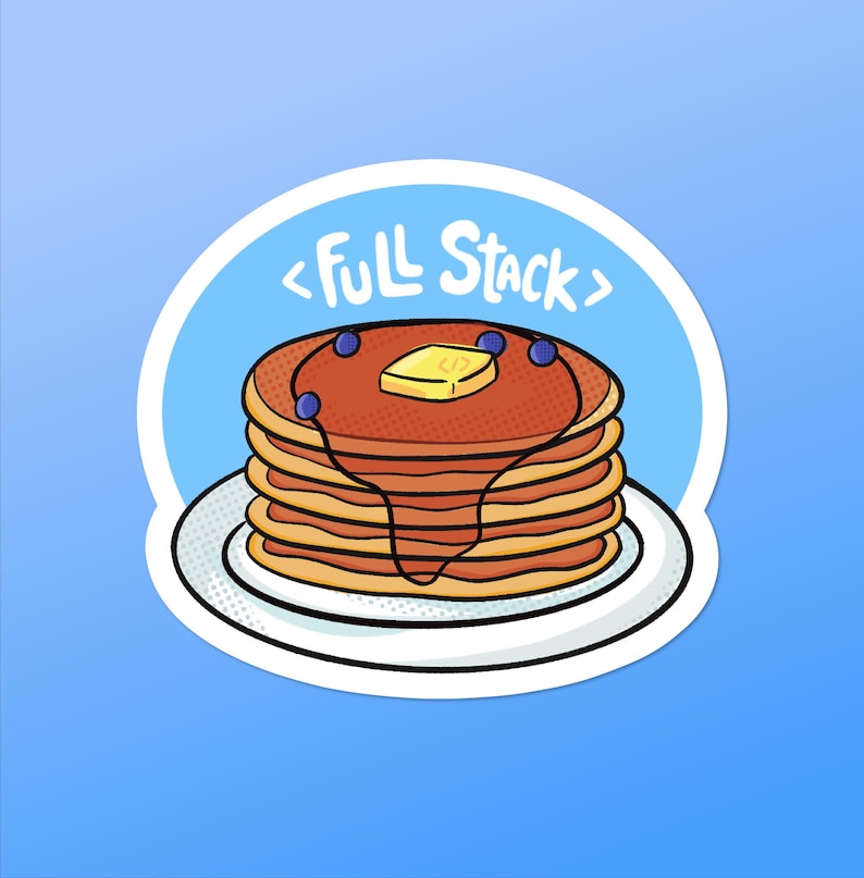 Full Stack Developer Waterproof Sticker, Gift for Software Engineers ...