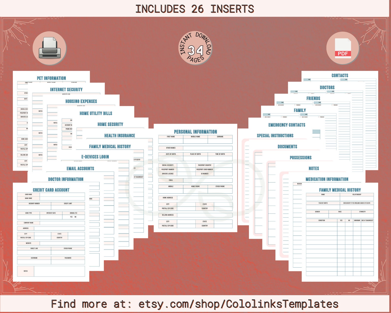 Secure Your Legacy: End-of-life Planner and Emergency Binder Planner V1 ...