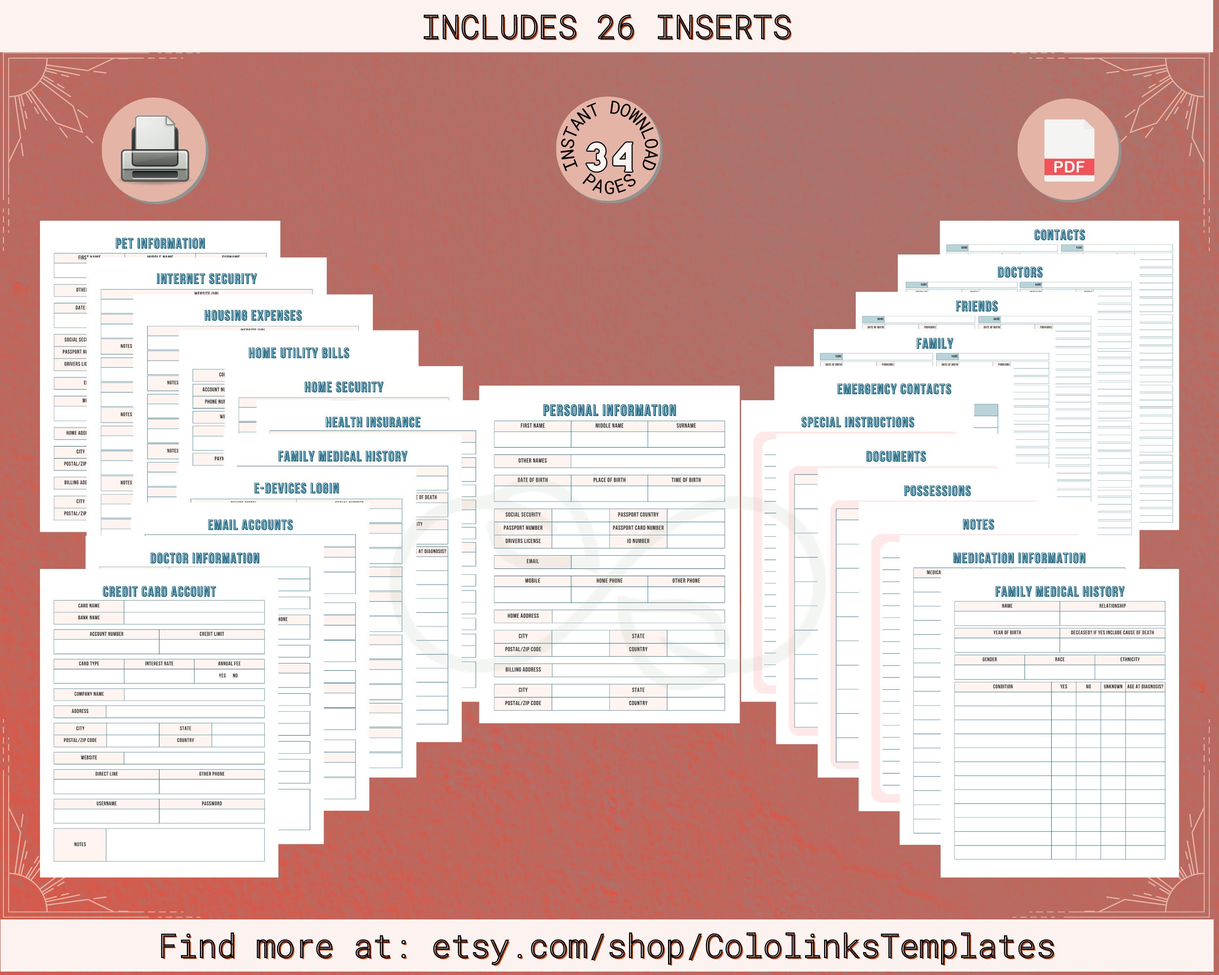 Secure Your Legacy: End-of-life Planner and Emergency Binder Planner V1 ...