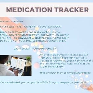 PRINTABLE Medication Tracker, Vitamin Supplement Tracker, Health Log ...