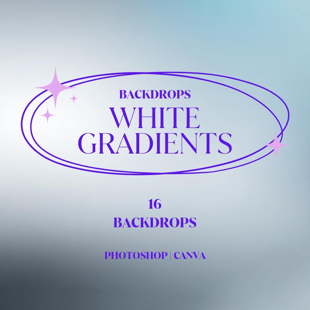 16 White Gradient Backgrounds – Soft Neutral Gradient Backdrops for ...