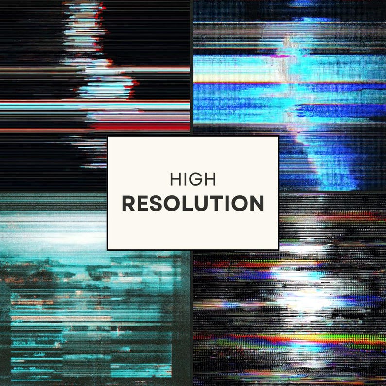 35 VHS Overlays – High-resolution Retro Glitch Effects, TV Distortion ...