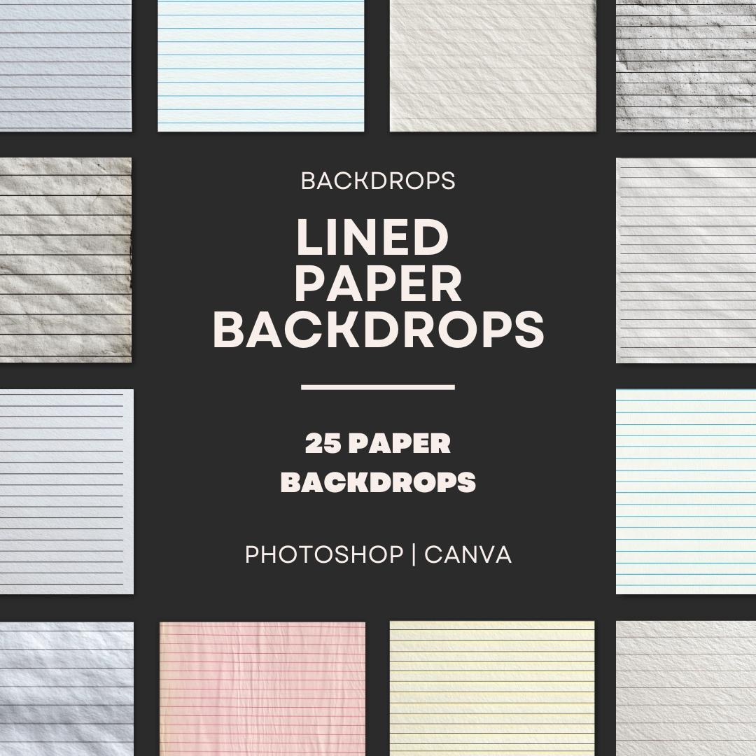 25 Lined Paper Backdrops – High-resolution Notebook Paper Backgrounds ...