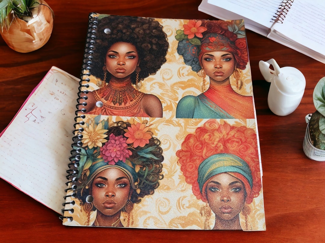 Afrocentric Glitter Cover Spiral Notebook:,black Girl Magic - Etsy